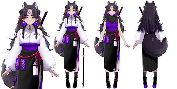 Draw live2d vtuber model and rigging for streamer by Stanly_emma | Fiverr