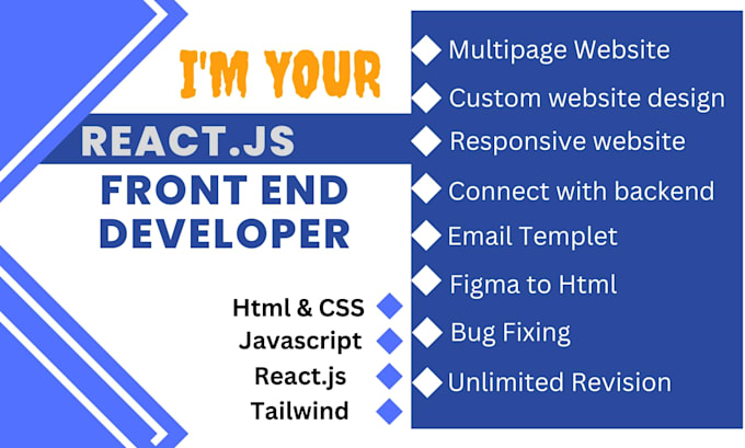 Build your frontend website using reactjs by Rashed_diu | Fiverr