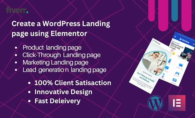 Create a modern wordpress elementor landing page design by Rabinaeem581 | Fiverr