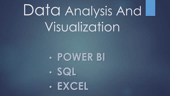 Be your data analyst and visualization expert by Umer_ibn_adam | Fiverr