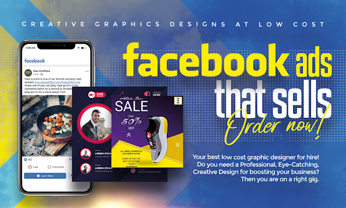 Create quality facebook ad posters that sells by Gareddelatorre | Fiverr