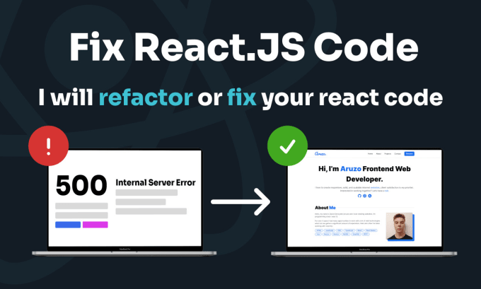 Refactor or fix your reactjs code by Aruzoyt | Fiverr Refactor or fix your reactjs code by Aruzoyt | Fiverr