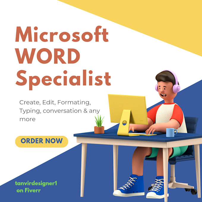 Carry out all of your ms word tasks by Tanvirdesigner1 | Fiverr