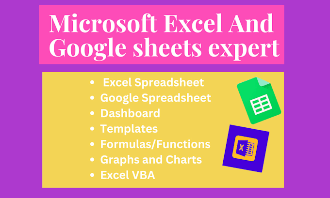 Do excel spreadsheet and google spreadsheet by Ramisha3 | Fiverr