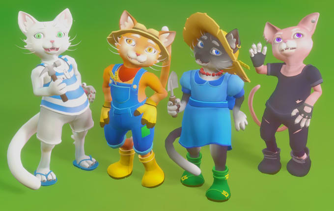 Model a cute low poly character suitable for a game by Ksenyanss | Fiverr