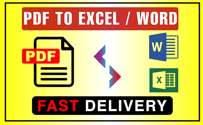 Convert pdf to excel, word, scan pages to excel, google sheet by Swifty001 | Fiverr