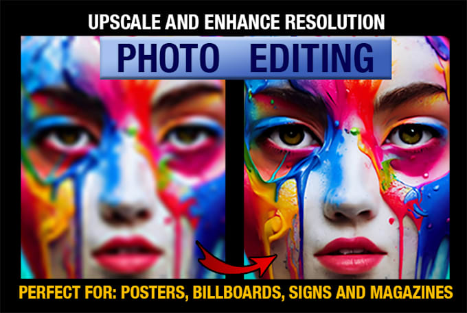 Photo editing, upscale and enhance resolution to ultra hd by ...