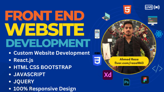 Do Front End Projects And React Task Using Html Css Bootstrap And Javascript By Raza1863 Fiverr