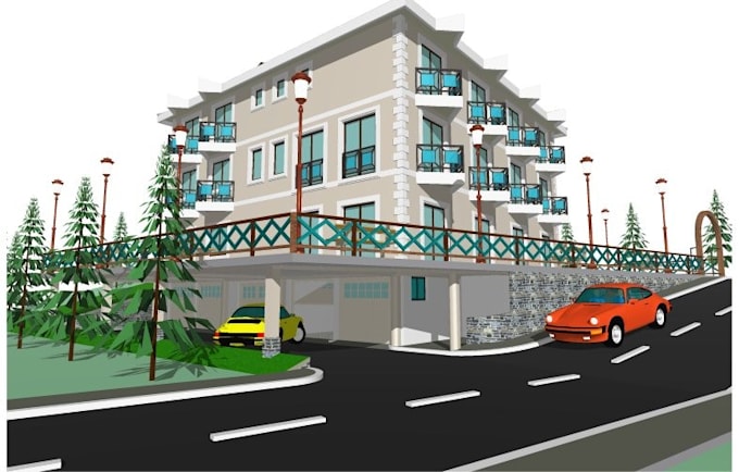 Create 2d and 3d floor plan and rendering using autocad by Edmond_t64 ...