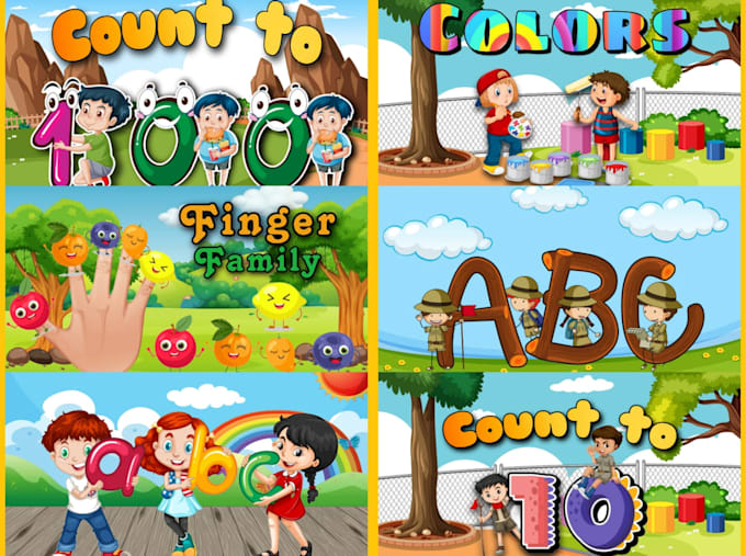 Create kids intro and outro plus thumbnail for youtube by Affziaffzi ...