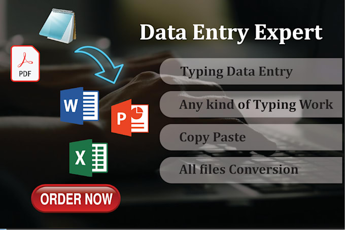 Do fast typing, retyping, copy paste and data entry by Shaleemaperera | Fiverr