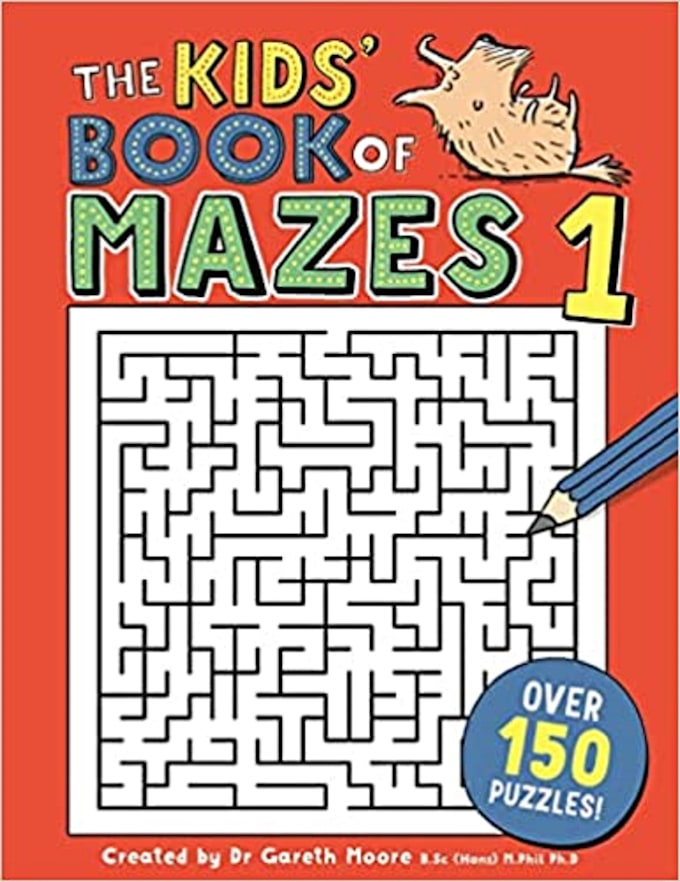 Create a unique mazes puzzles book interior with solutions by ...