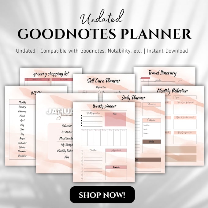 Design etsy digital planner and digital products, digital planner for ...