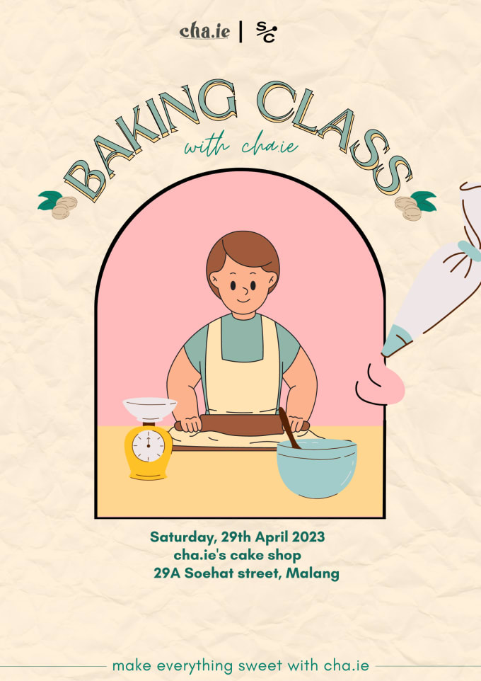 Design a baking class poster by Raturisaa | Fiverr
