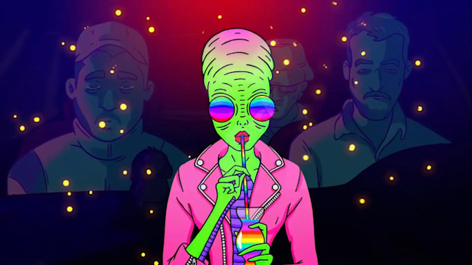 Create animated psychedelic trippy hypnotic visuals music video by ...