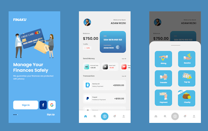 Create application designs, android, ios or web designs by Adamrezki ...