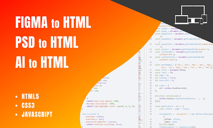 Convert your figma psd design to the html css js files by Melkonsimonyan | Fiverr