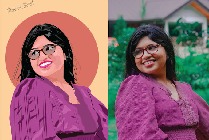 Draw best portrait designs for you by Sapumal_1433 | Fiverr