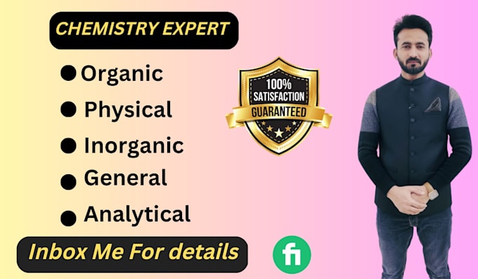 Be help you in almost all type of chemistry projects by Ali_chemist1 ...