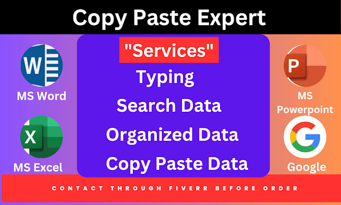 Do copy paste a large amount of data by Ishaqkhan76 | Fiverr
