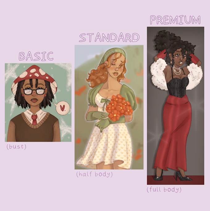 Draw a character or multiple in my style by Natuillustrates | Fiverr