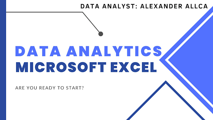 Do data analysis and visualizations with excel by Alexander_allca | Fiverr