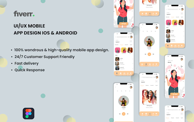 Do wondrous mobile app ui ux design and ios app by Nill_ui_studio | Fiverr