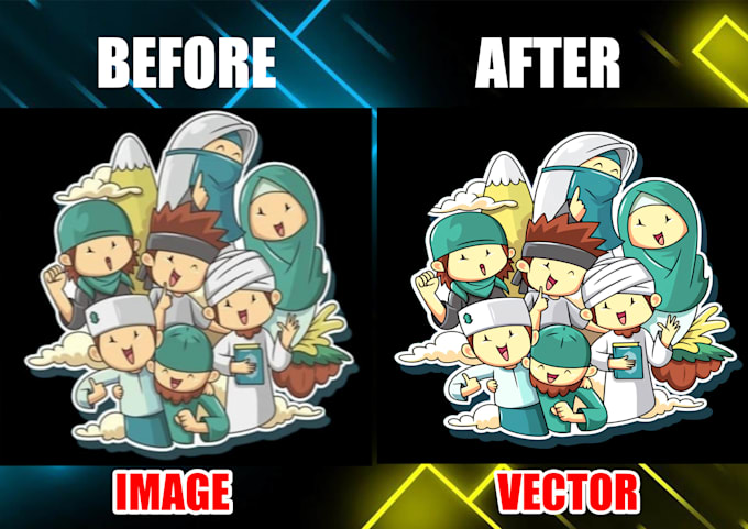 Vector tracing, trace, redraw, convert logo to vector by Dreamsteppro | Fiverr