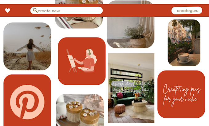 Create unique pinterest poster pins for you by Minallobo | Fiverr
