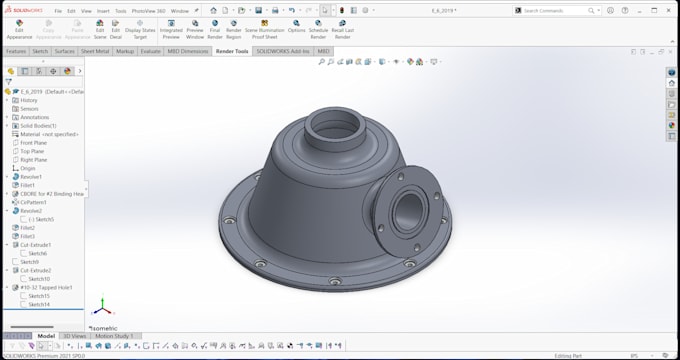 Create 3d model in solidworks and rendering by Richiebuks | Fiverr