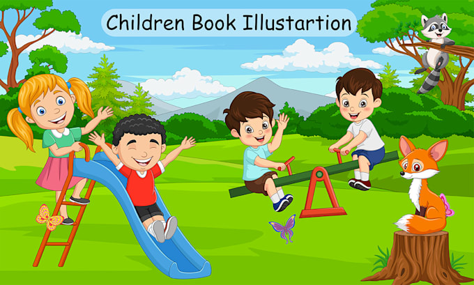 Design custom children book illustration and kids story book by ...
