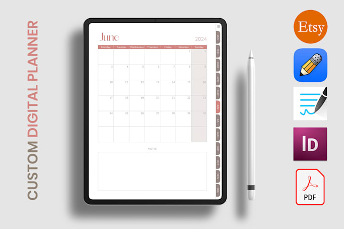 Design custom digital journal, planner or workbook by Catanna | Fiverr