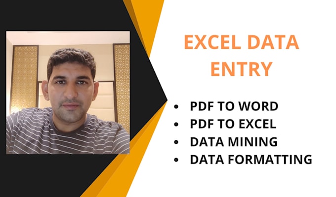 Do excel data entry, data mining, data formatting, pdf excel by Saleem ...
