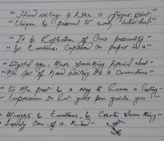 Create beautifully handwritten notes for you by Aasifaali | Fiverr