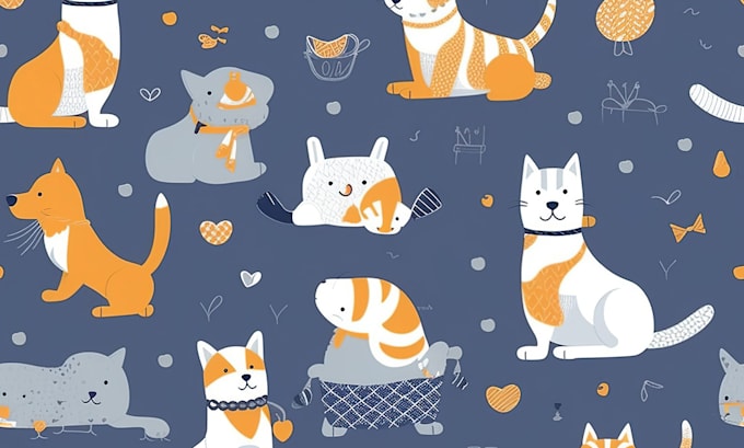 Create cool seamless pattern design, textile pattern, custom pattern ...