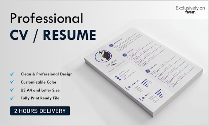 Design an interactive resume, cv, and portfolio on pdf in 2 hours by ...