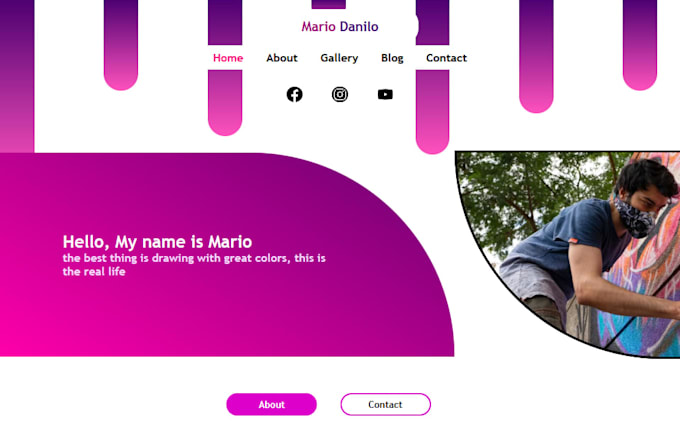Design a personal responsive website using html, css and java script by Omarashraforaf | Fiverr