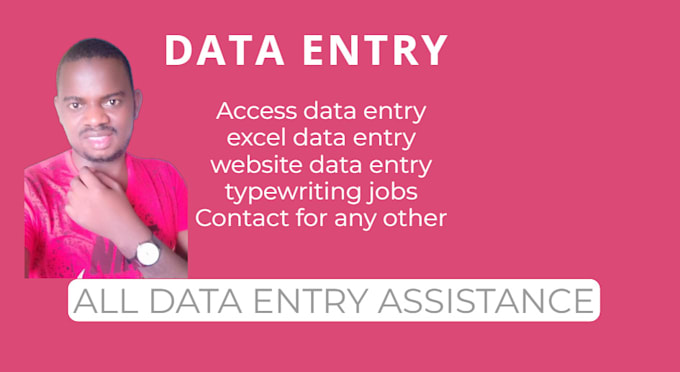Data entry typing work by Douglasmwathi | Fiverr