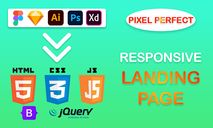 Convert any landing page design into functional code by Webtech365 | Fiverr