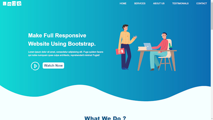 Do html, css,js, bootstrap responsive websites by Boulawilliam | Fiverr