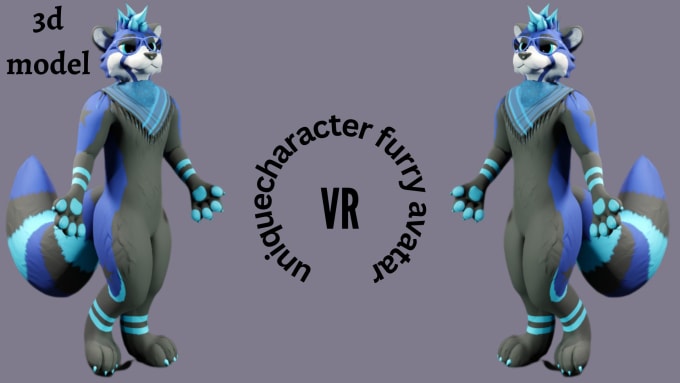 Do furry avatar, vrchat avatar, fursona, 3d model, vtuber for facerig ...