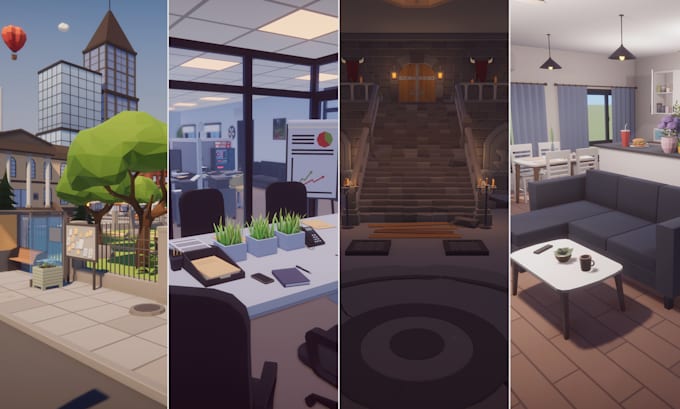 Create 3d low poly models for your game by Olehlila | Fiverr