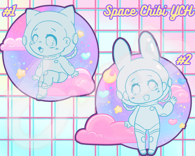Create cute space chibi ych by Pastelbunny13 | Fiverr