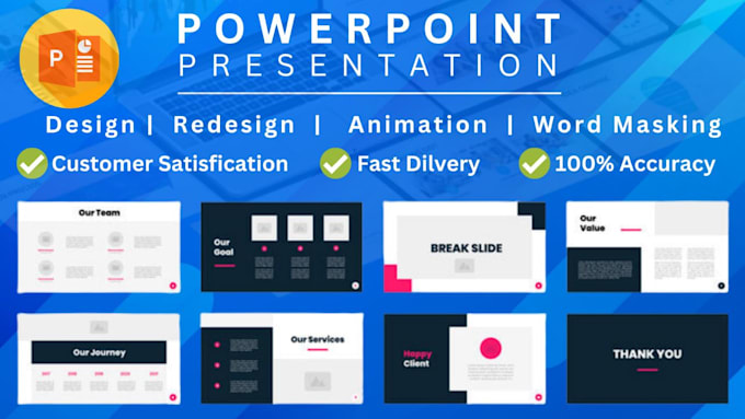 Do professional presentation design, redesign with word masking by ...