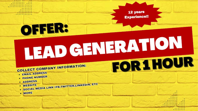 Do lead generation, data entry, internet research by Acefire23 | Fiverr