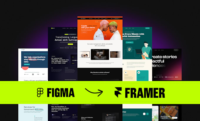 Convert figma to framer, framer responsive website design by Pushkar ...