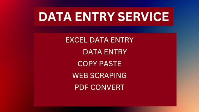 Do data entry, typing, excel, web scraping, pdf convert by Kachari1 ... Do data entry, typing, excel, web scraping, pdf convert by Kachari1 ...