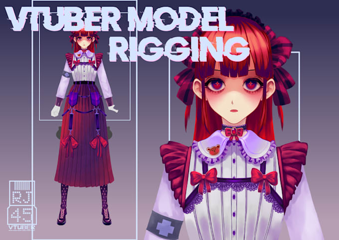 Rig your vtuber model in live2d with extra expressions by Rj45vt | Fiverr
