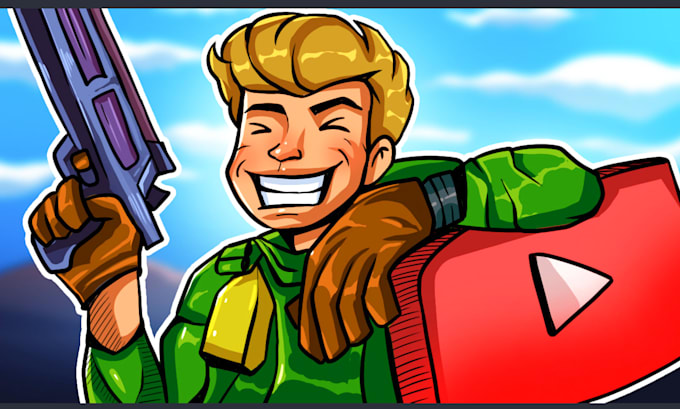 Draw awesome cartoon youtube thumbnail by Desingcrew | Fiverr