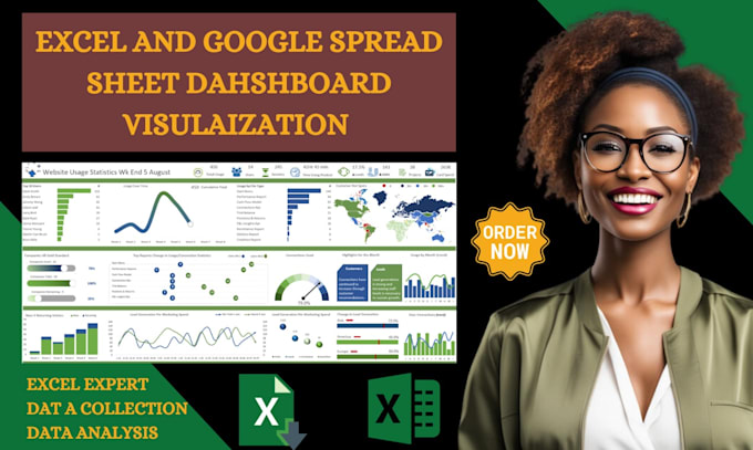 Create unique dashboards and data analysis in excel and google sheets by Quad_bulimo | Fiverr